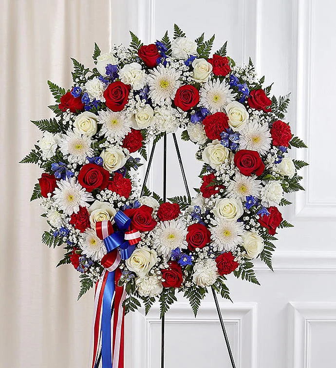Patriotic Funeral Flowers | Funeral Flowers for Veterans | James Cress ...