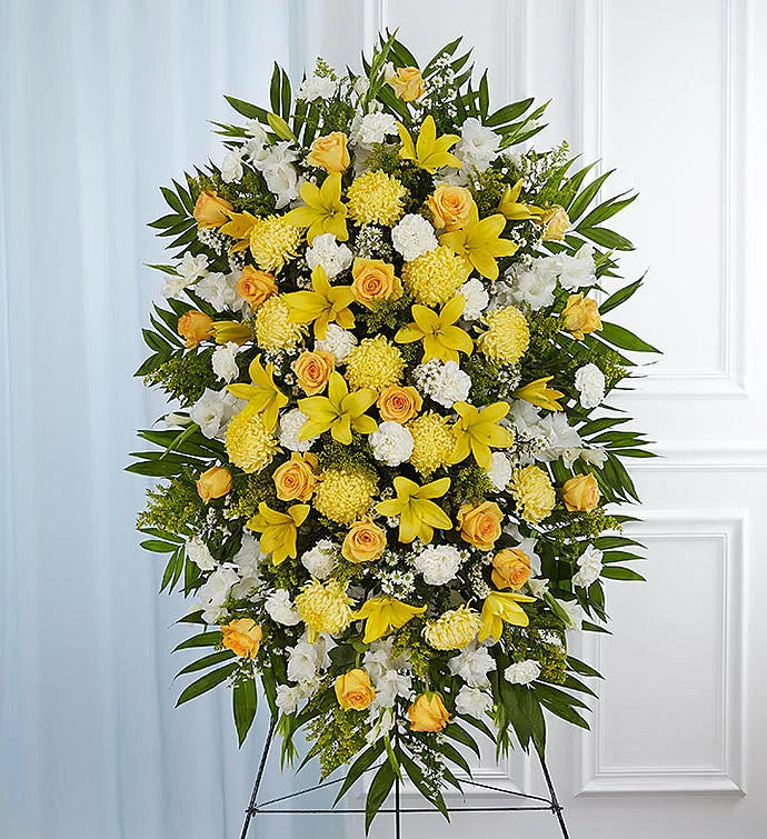 Yellow Funeral Flowers | White & Yellow Sympathy Flowers | James Cress ...